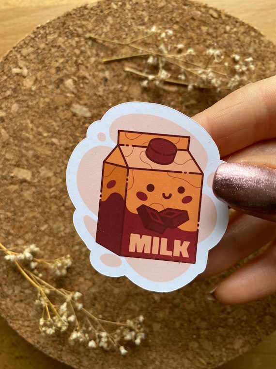 Kawaii Chocolate Milk Sticker Kawaii Milkshake Sticker Anime | Etsy