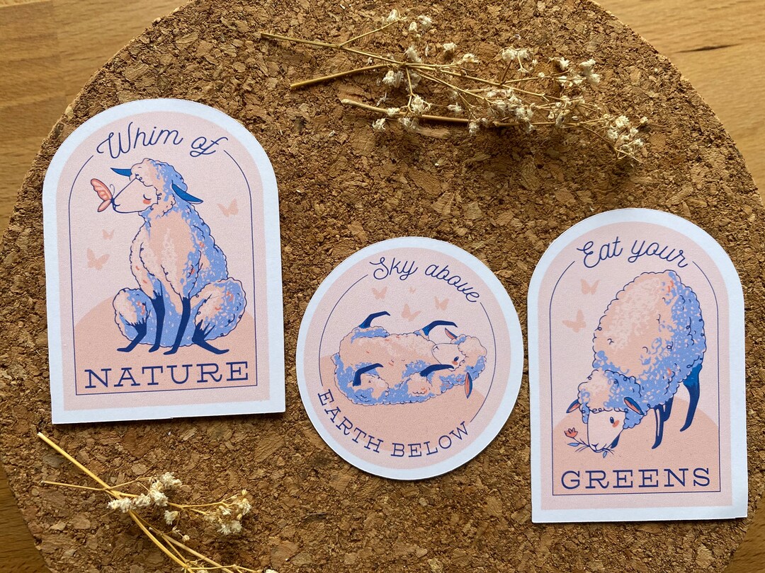 Cute Pastel Fluffy Sheep Sticker Sheep Sticker Quote Sticker Pastel ...