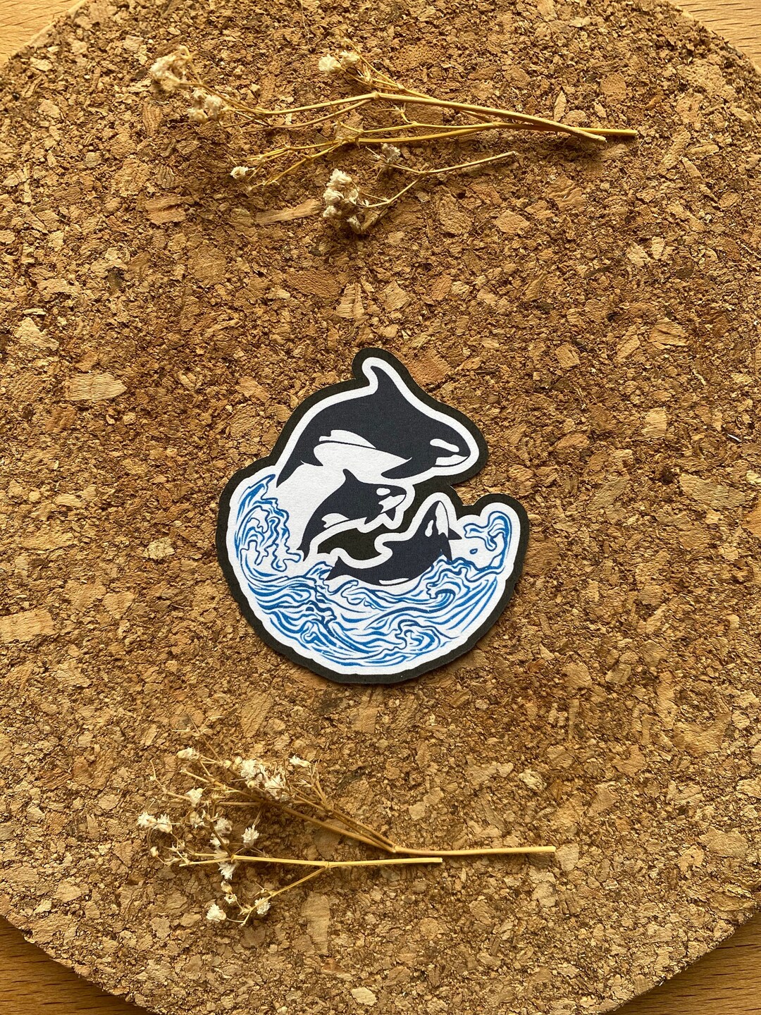 Orca Whale Sticker Orca Family Artwork Whale Sticker Killer Whale ...