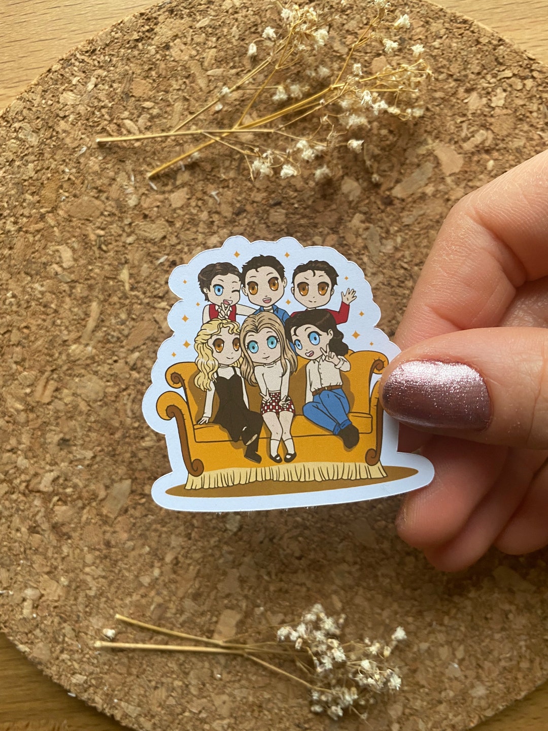 Anime Chibi Friends Sticker Chibi Character Sticker Kawaii People ...