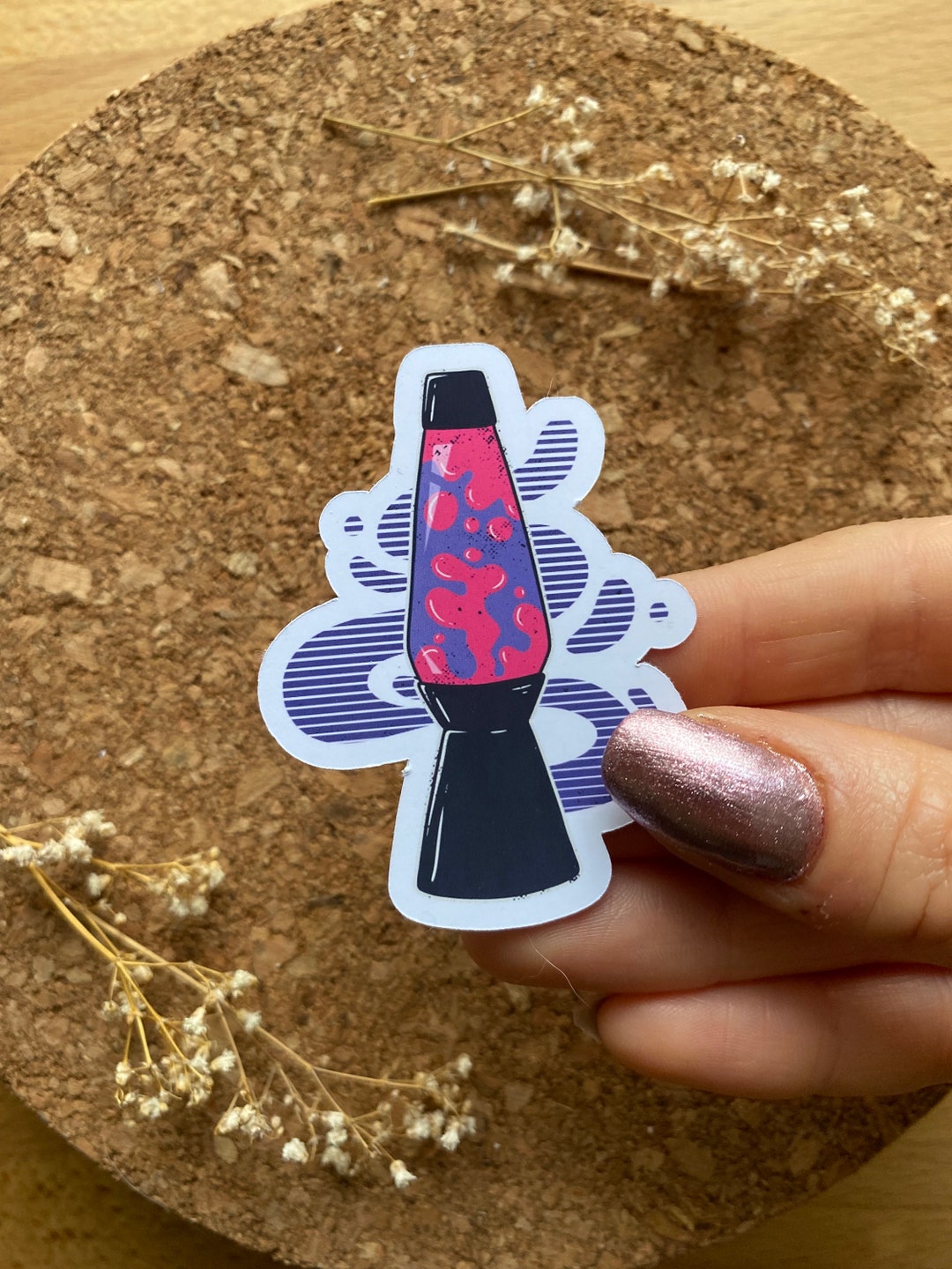 Lava Lamp Sticker Retro Sticker 80s Sticker Color Stroke Sticker Hippie ...