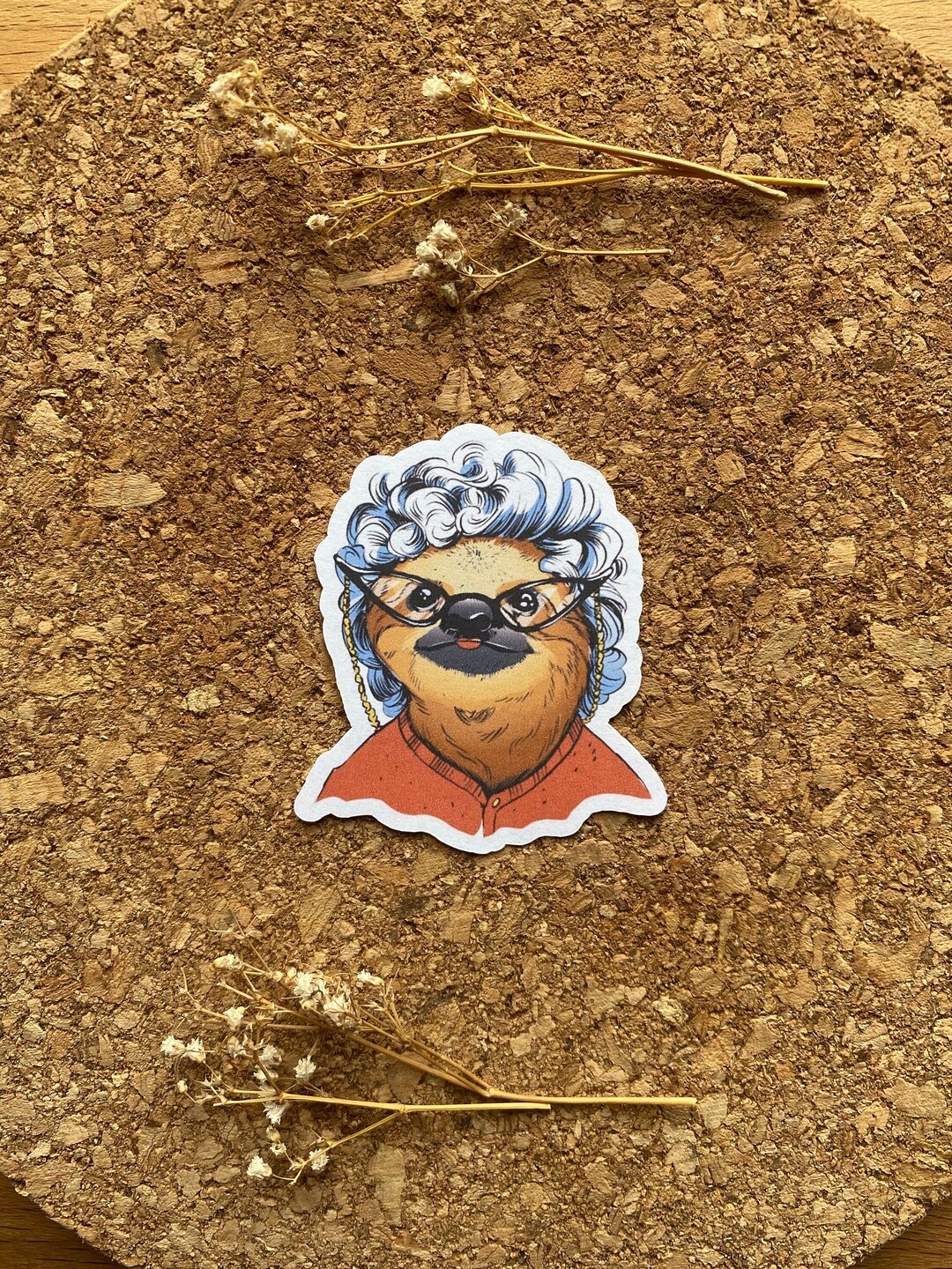 Funny Grandma Sloth Sticker: Retro Granny Sloth Decal - Etsy