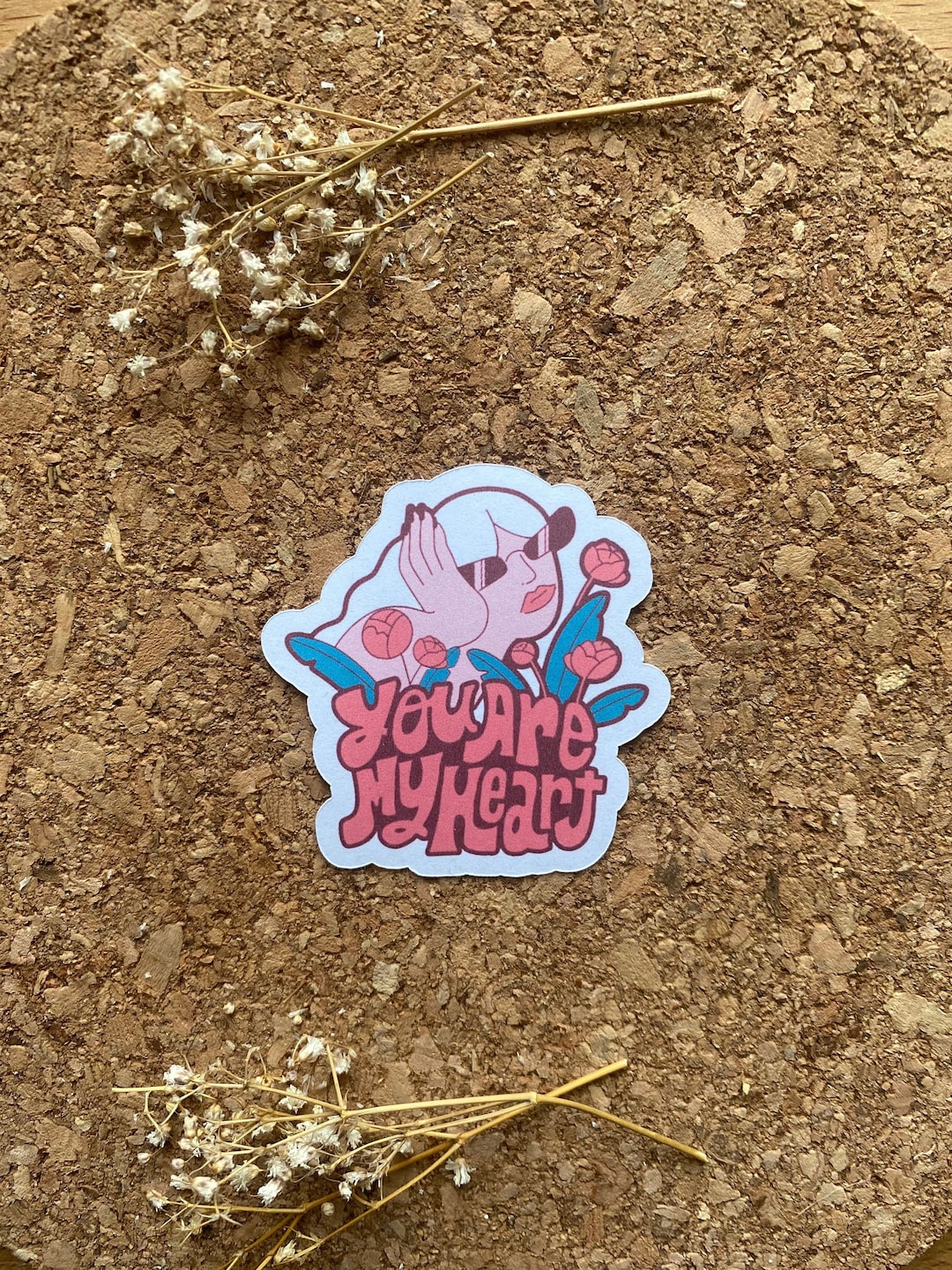 You Are My Heart Sticker Love Sticker Girl With Sunglasses Sticker ...