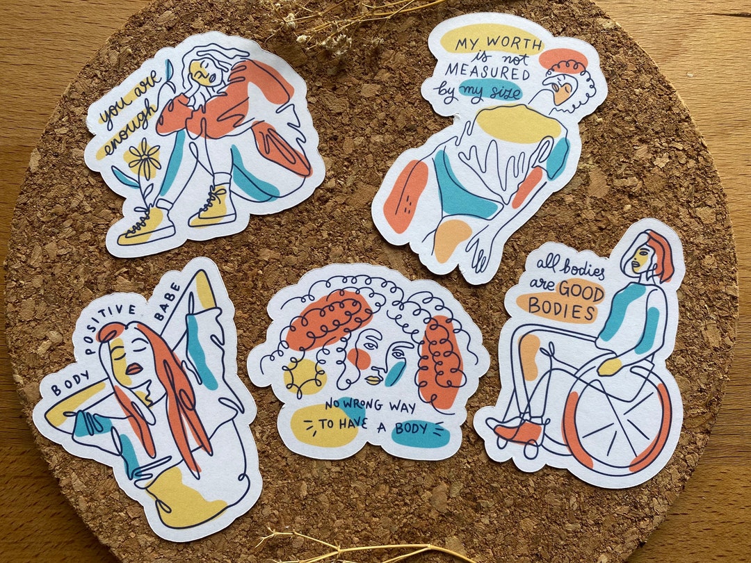 Body Positivity Sticker Set Self Love Sticker All Bodies Are Good ...