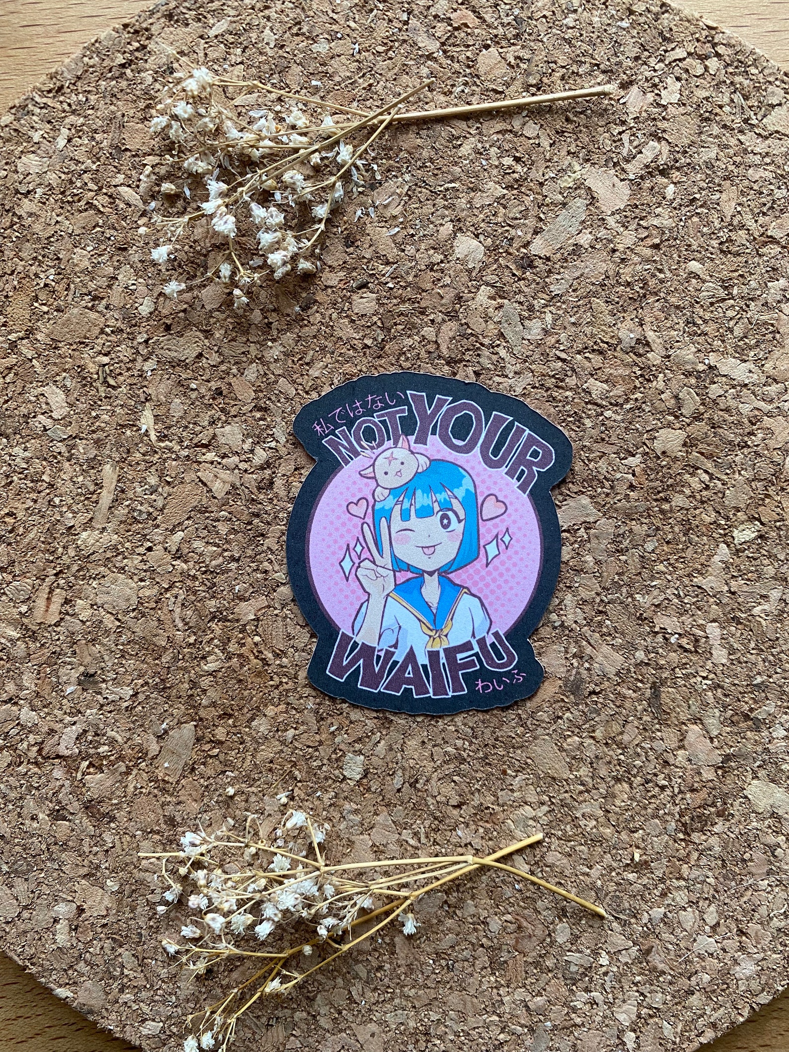 Not Your Waifu Sticker Anime Girl Sticker Waifu Sticker Waifu - Etsy Israel