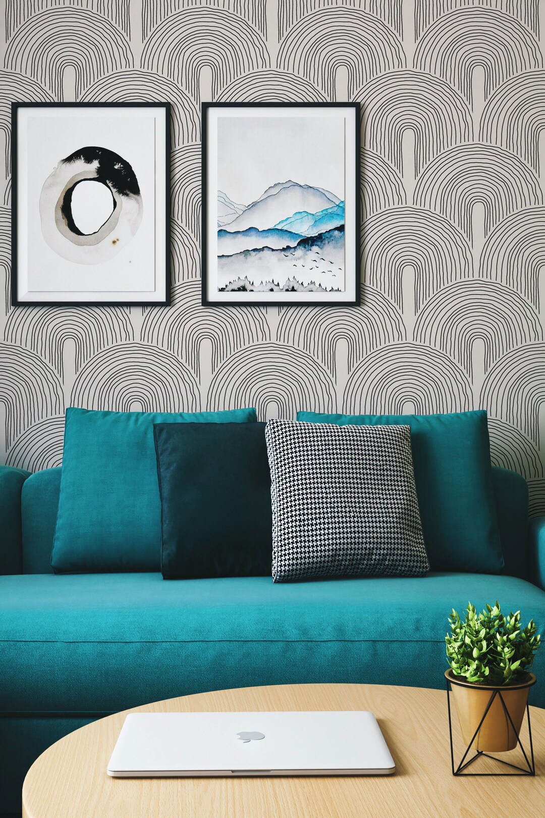 Linears Peel and Stick Wallpaper: Scandinavian Removable Wall Decor - Etsy