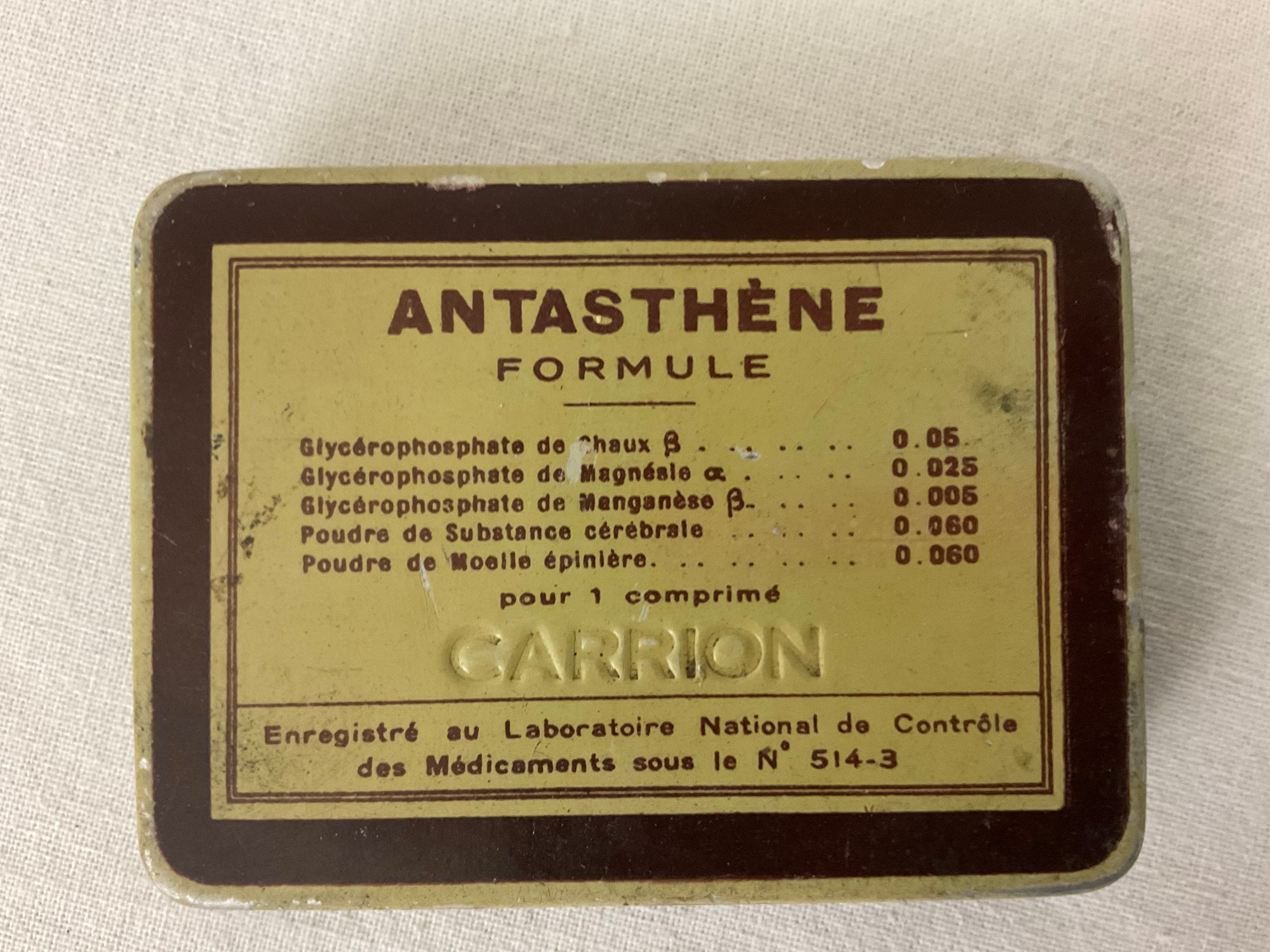 ANTASTENE Metal Box 50 Vintage Tablets - Etsy