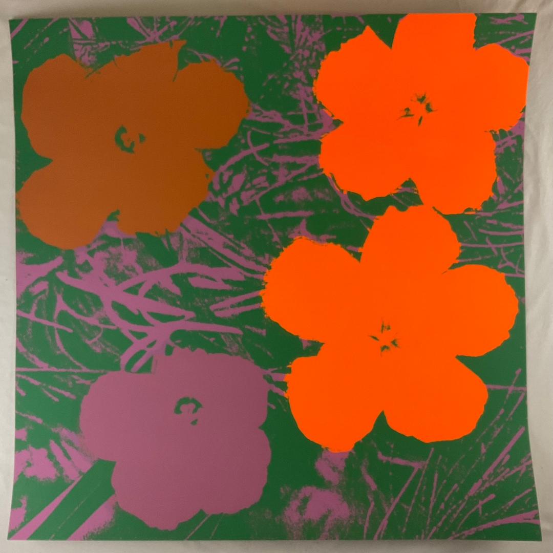 Andy WARHOL Poppy Flowers Red Stamp on the Back Sunday B Morning - Etsy