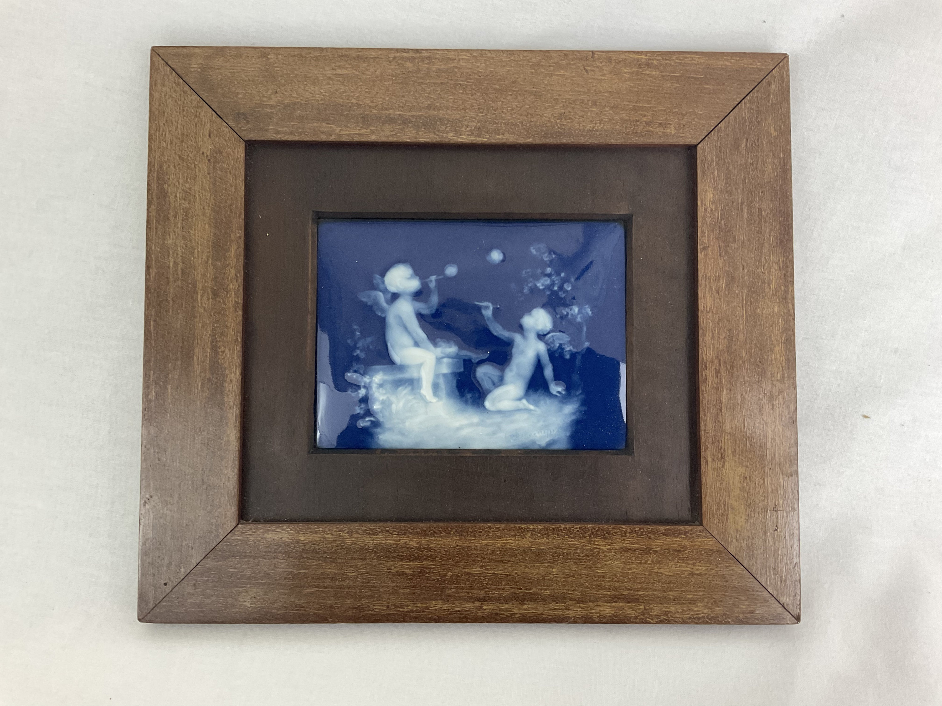 Limoges Porcelain Plaque, Pâte Sur Pâte, Depicting Cherubs, Cupids, and ...