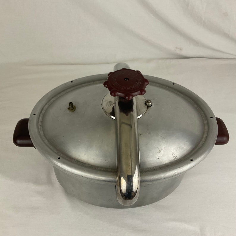 Rare SEB Oval Aluminum Pressure Cooker 10 Liters Vintage French Antique ...