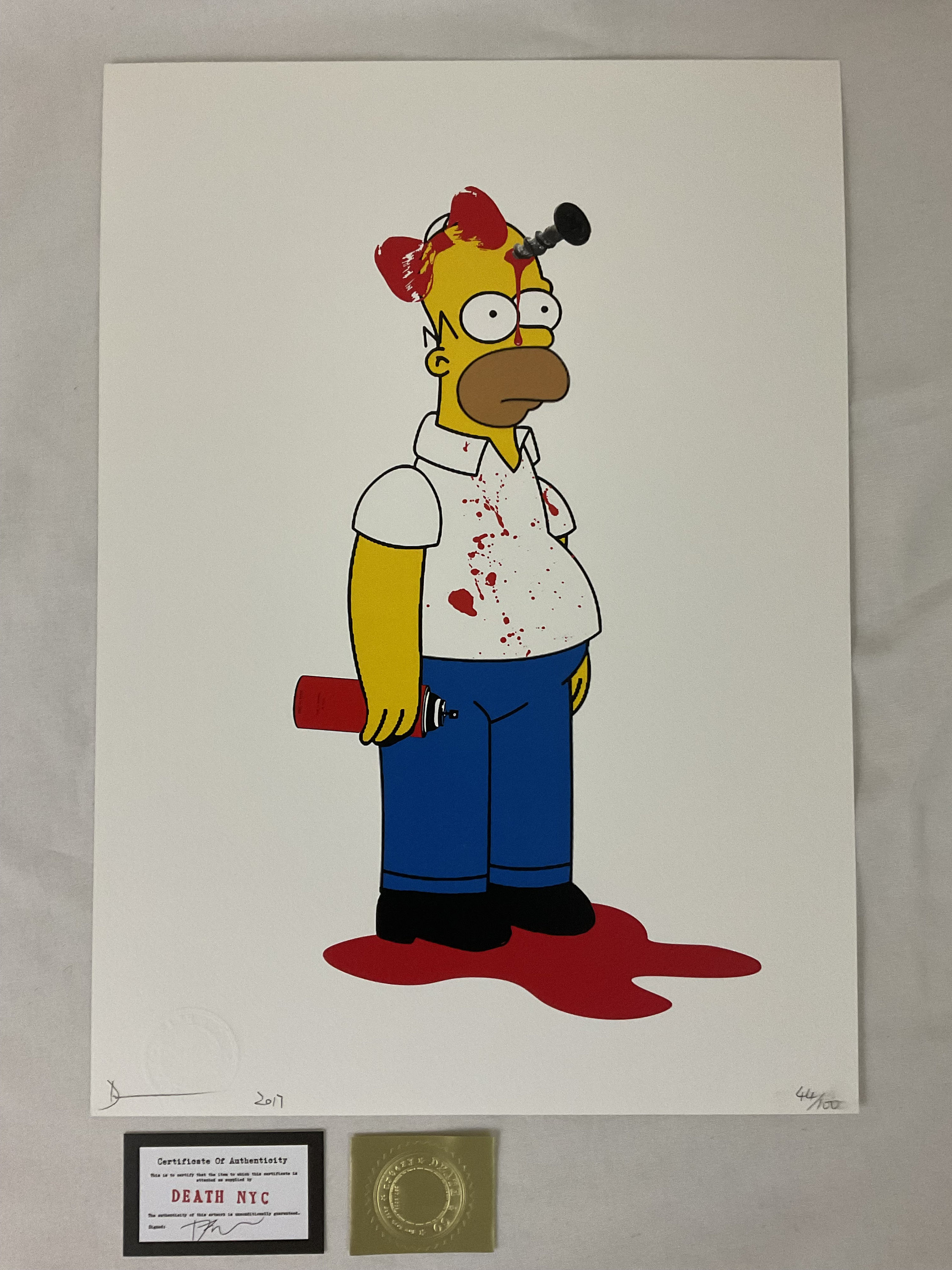Death NYC Death Omer Simpson Screw 2017 Signée Et Numérotée Au Crayon ...
