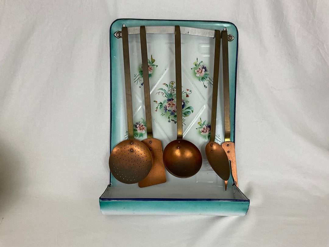 Old Kitchen Utensil Holder Vintage Support for Utensils in Shabby Chic ...