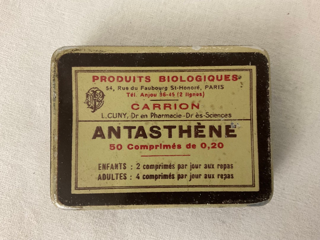 ANTASTENE Metal Box 50 Vintage Tablets - Etsy