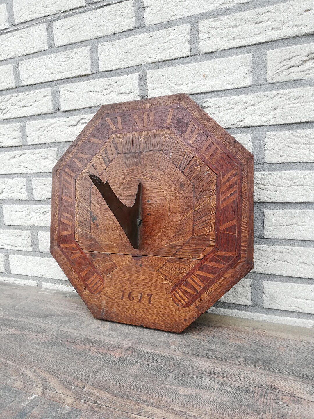 Antique Wooden Sundial - Etsy