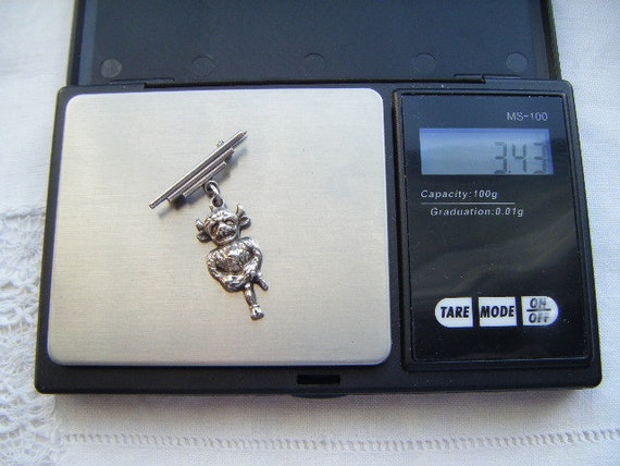 Lincolnshire Imp Art Deco Gargoyle Silver 850 Brooch … - Gem