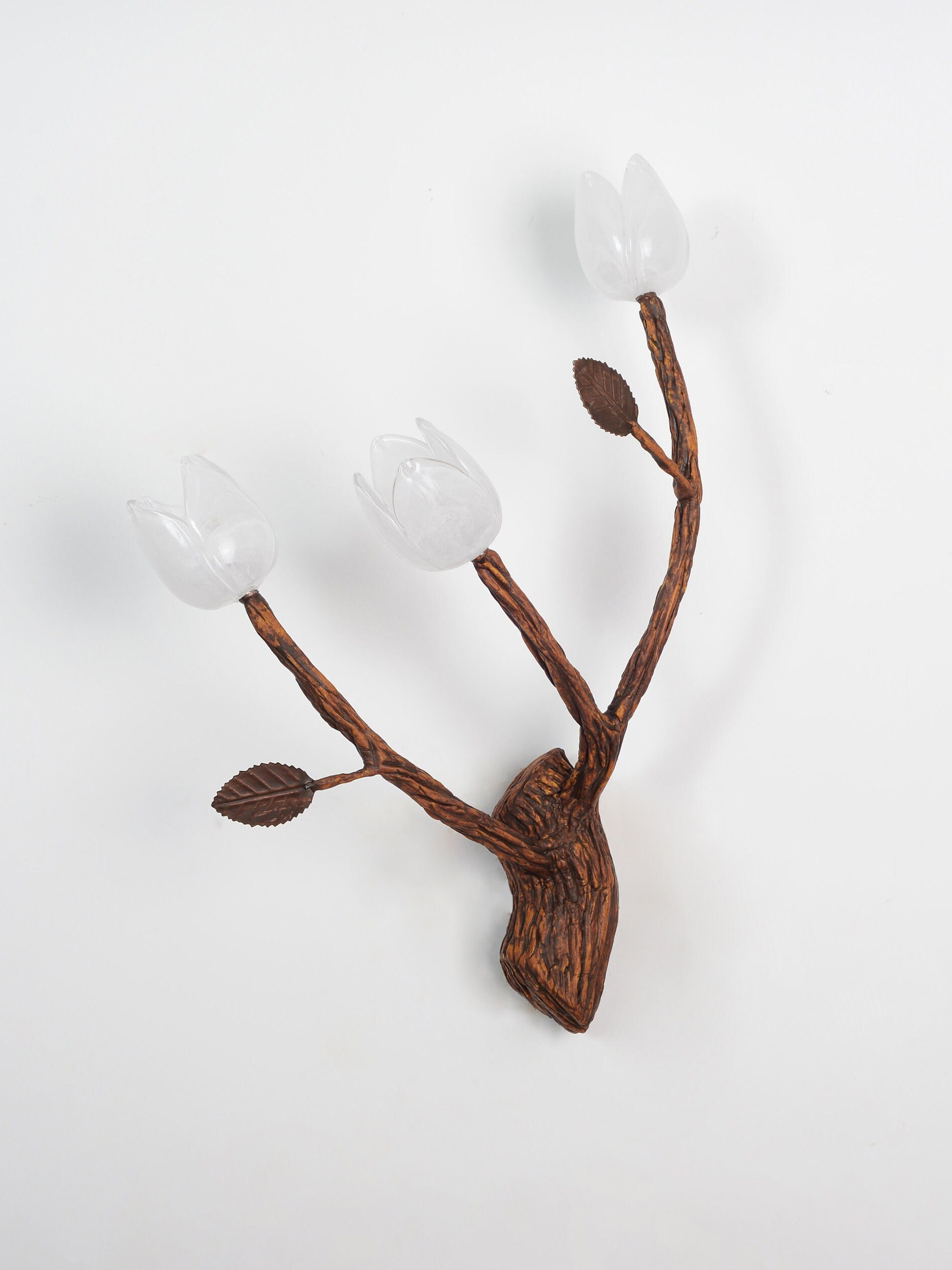 Rustic Farmhouse Wall Lamp With Tree Branches and Flowers Wall Decor - Etsy