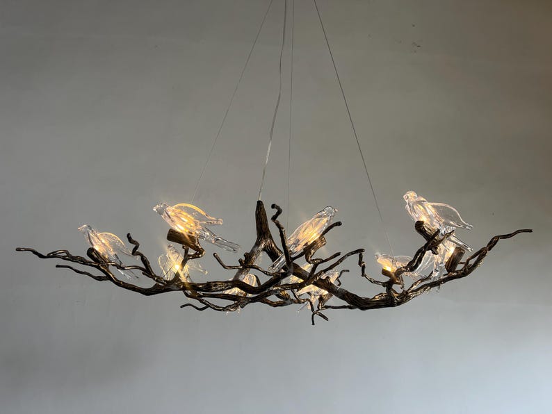 Artistic Decorative Pendant Light Inspired by Nature, Handmade Glass ...