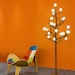 Nordic Rustic Tree Floor Lamp With Magnolia Glass Flowers - Modern ...