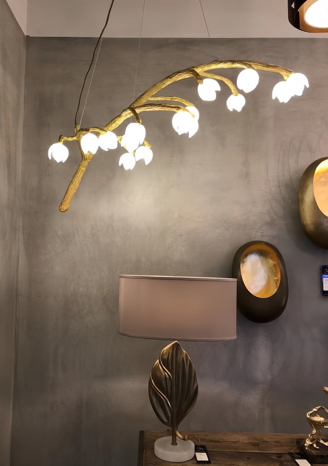 Nordic Tree Branch Chandelier Pendant Light With Flowers 15 Lights - Etsy