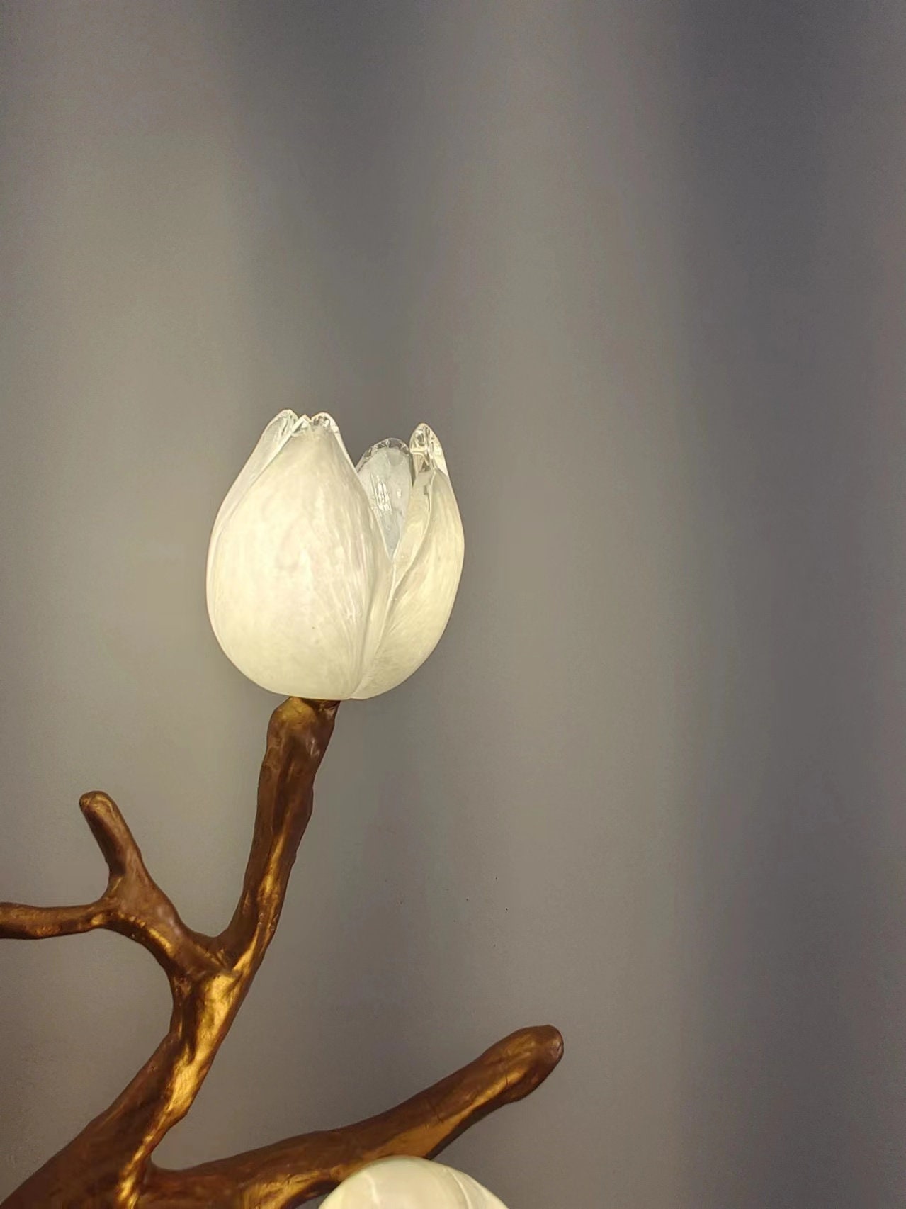 Rustic Farmhouse Wall Lamp With Tree Branches and Flowers Wall Decor - Etsy