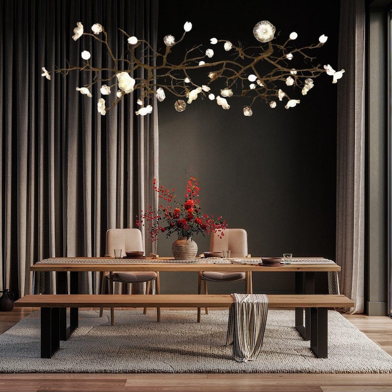 Branch Linear Chandelier - Etsy UK