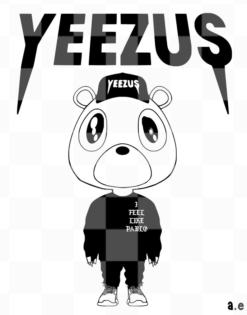Kanye West Svg Png Pdf Jpg Yeezus Bear Rap Hip Hop Tshirts - Etsy