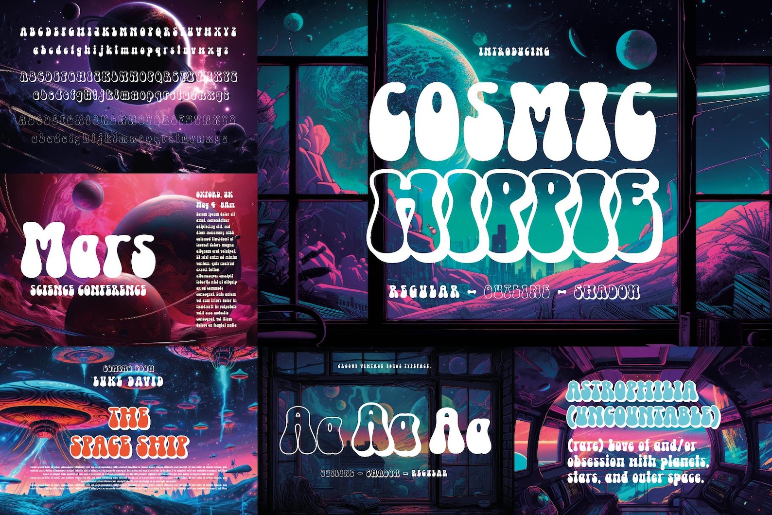 25 Psychedelic Fonts - Groovy Retro Fonts for Hippie, 70s, Trippy ...