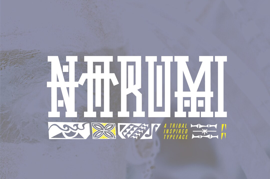 Narumi - Abstract Tribal Font | Ethnic Font, Canva Font, Procreate Font ...