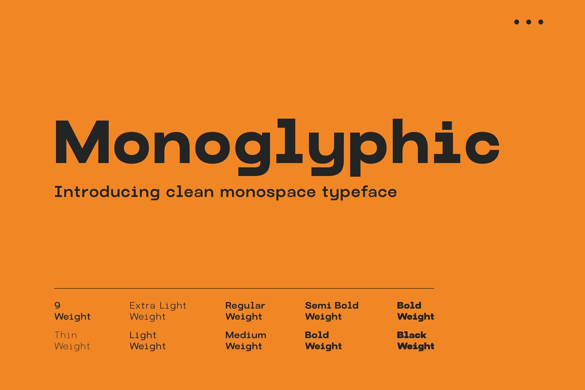 Monoglyphic Monospace Font Perfect for Minimalist Designs, Coding ...