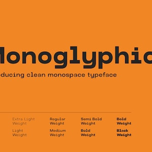 Monoglyphic Monospace Font – Perfect for Minimalist Designs, Coding ...