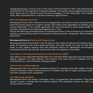 Monoglyphic Monospace Font – Perfect for Minimalist Designs, Coding ...