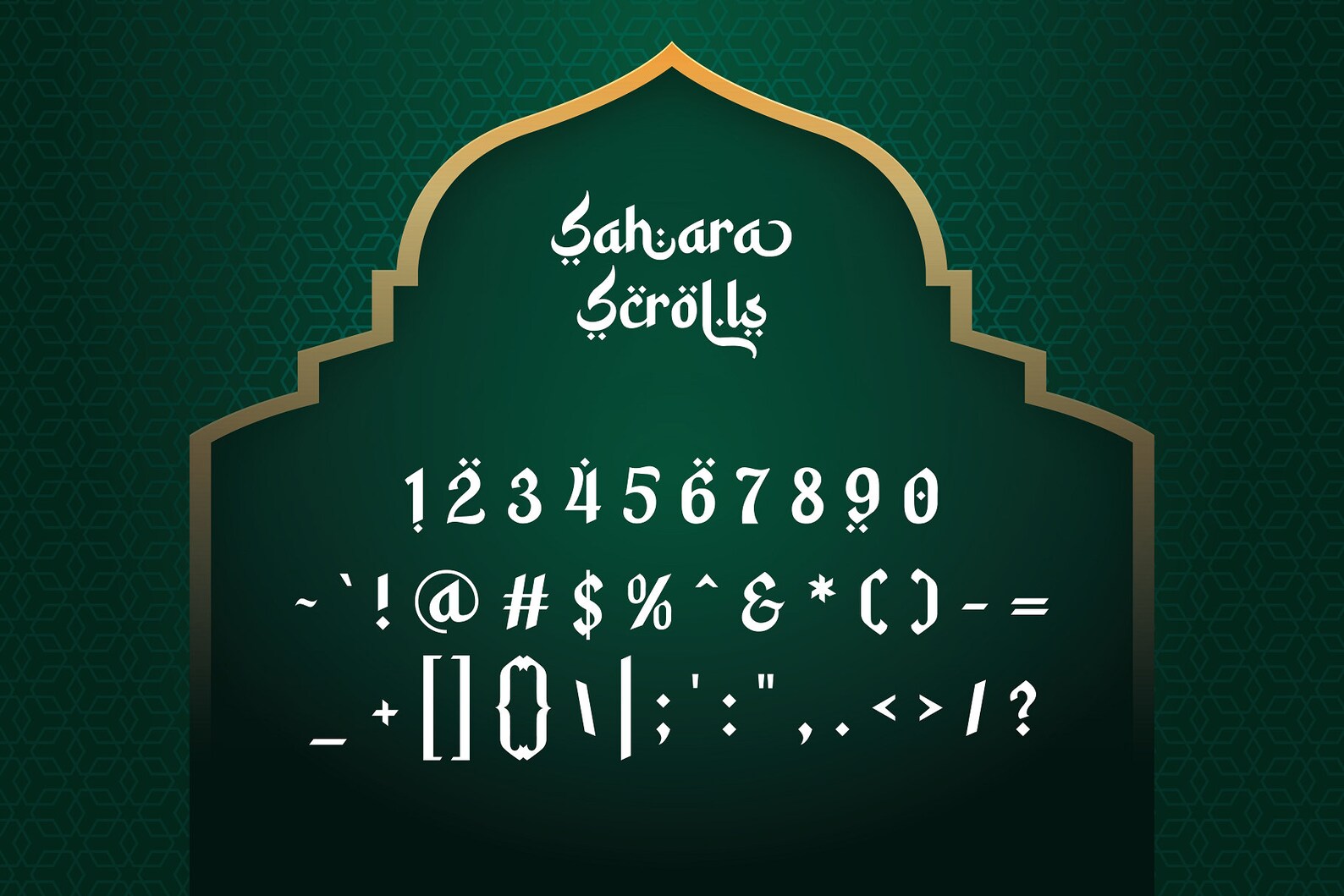 Sahara Scrolls Font - Ornate Arabic Calligraphy | Perfect for Opulent ...