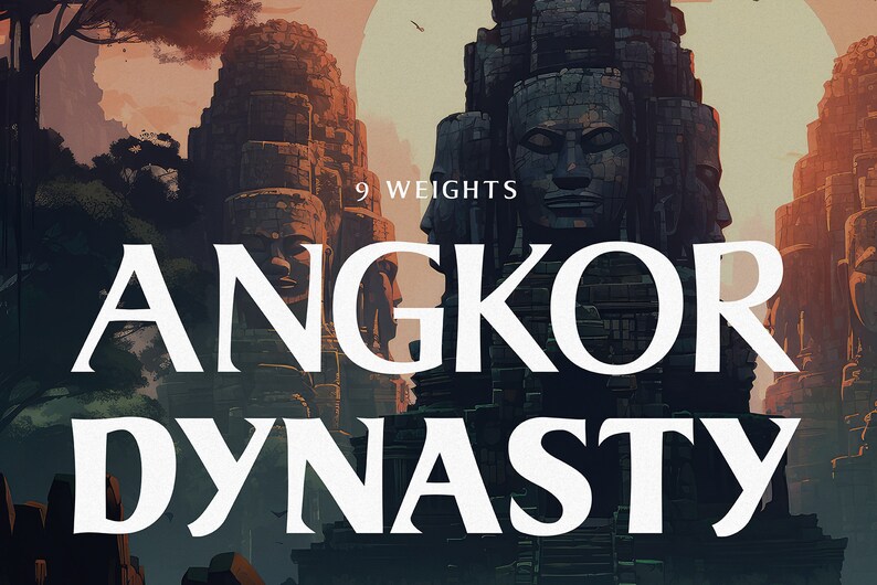 Angkor Dynasty Font: Elegant Serif Inspired by Cambodian Heritage ...