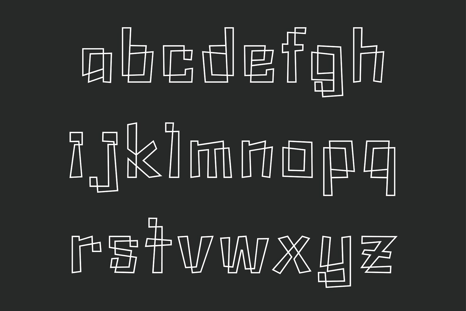 Tangle - Line Art Font | SVG Font, Cricut Font, Canva Font, Procreate ...