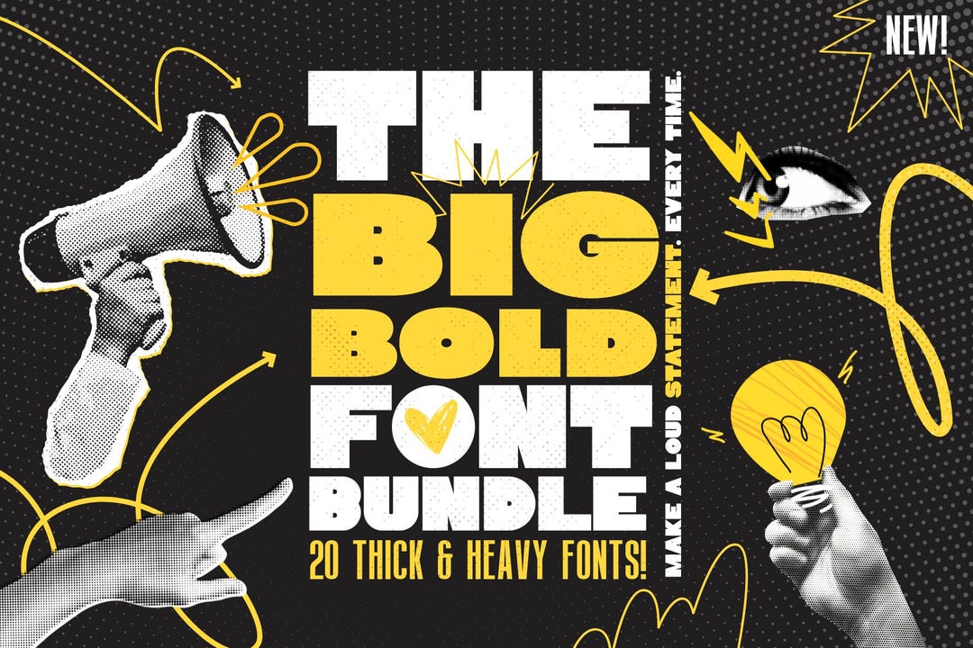 20 Bold Fonts for Posters, Flyers, Posters, Headlines, Logos & Branding ...