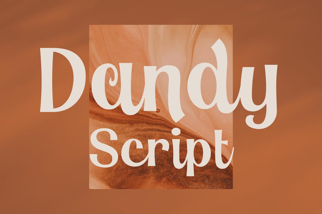 Dandy Script Font | Retro Font, Vintage Font, Handwritten Font, Elegant Font, Canva Font, Boho ...