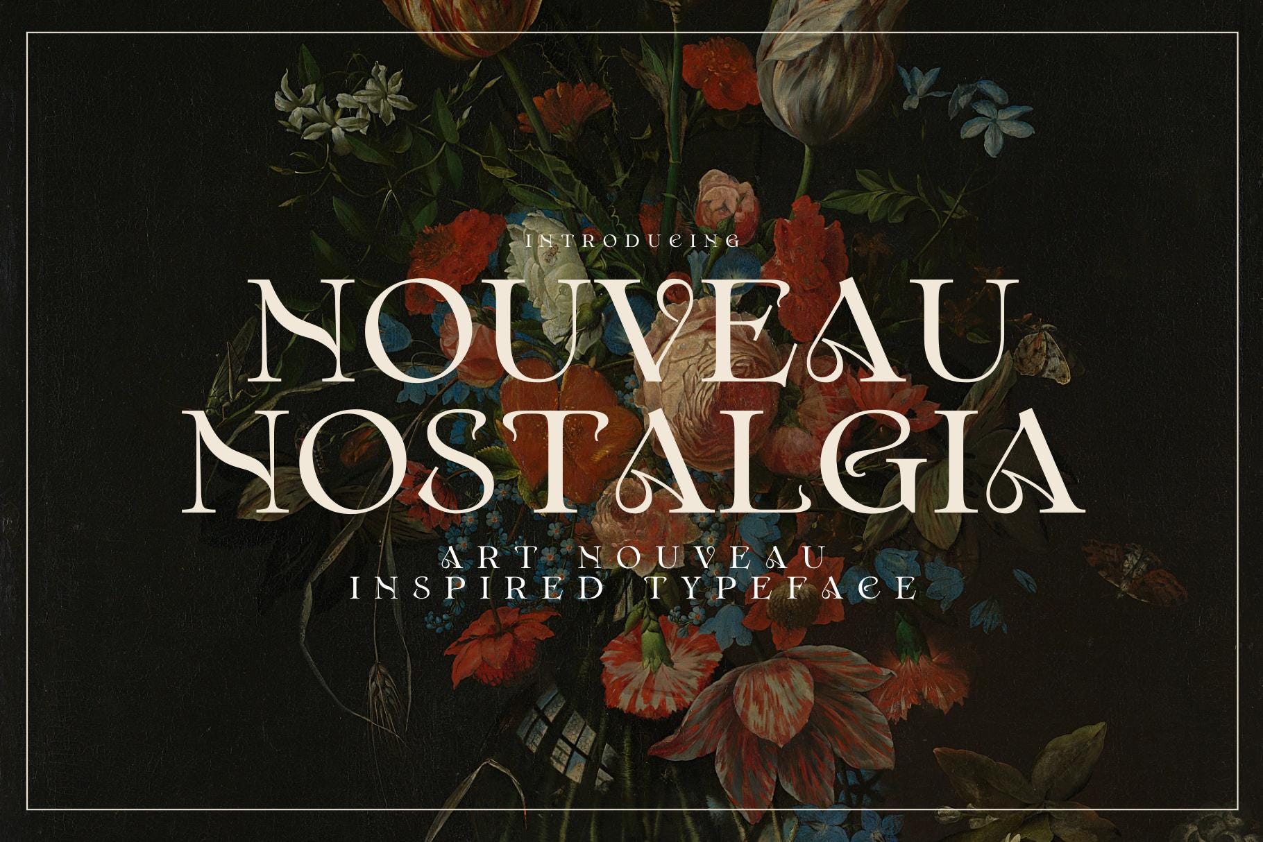 Nouveau Nostalgia – Elegant Art Nouveau Font | Vintage-inspired ...