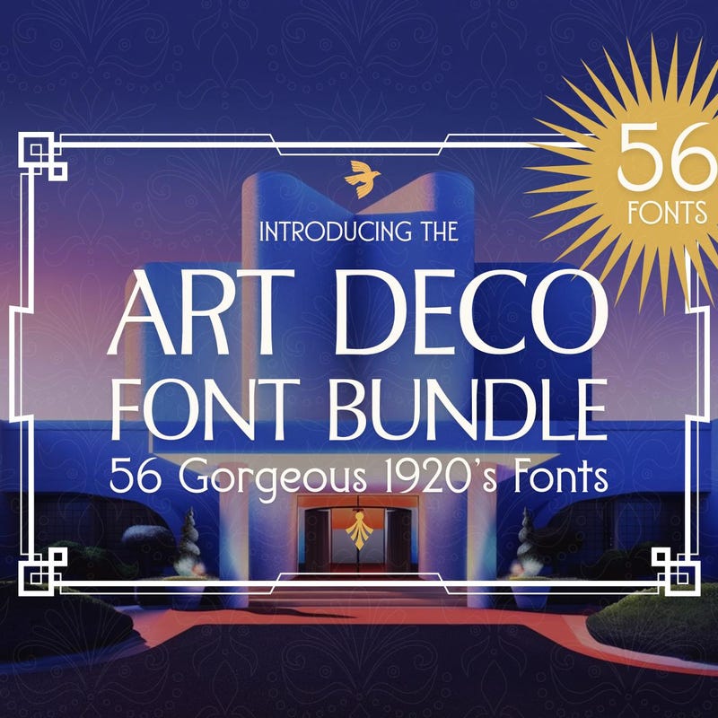 Art Deco Font - Etsy
