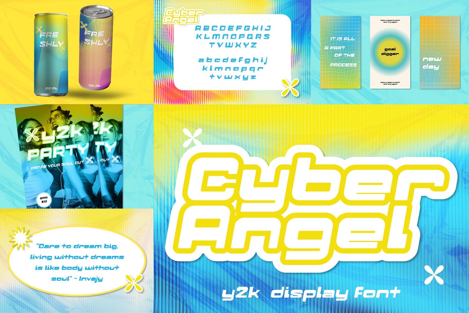 Y2K Font Bundle | 25 Aesthetic Fonts From the Early 2000s for Retro ...