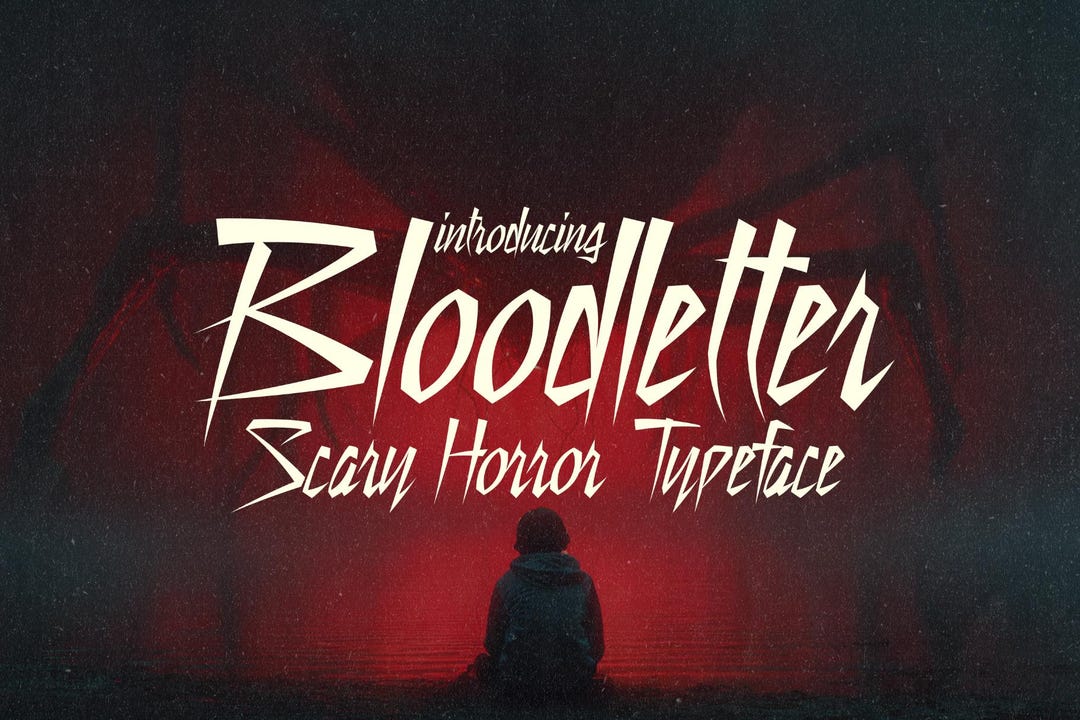 Bloodletter Horror Font – Sharp, Scary Typeface for Halloween & Slasher ...