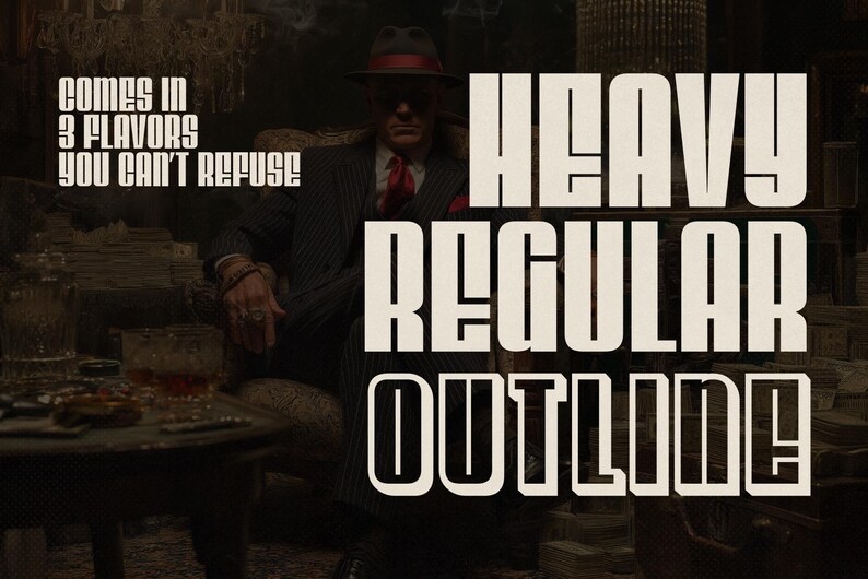 Shadow Syndicate Font: Condensed Sans Serif Typeface - Mafia Inspired ...