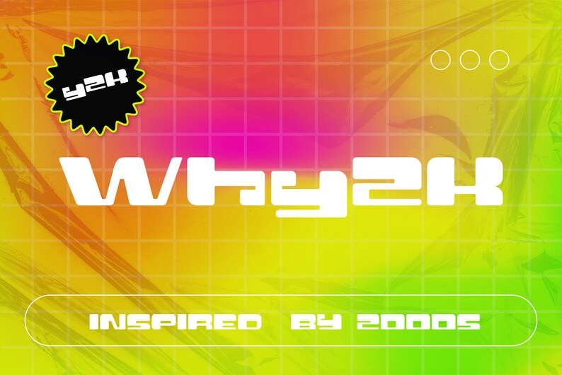 Why2k Nostalgic 2000s Font Retro Font Technology Font - Etsy