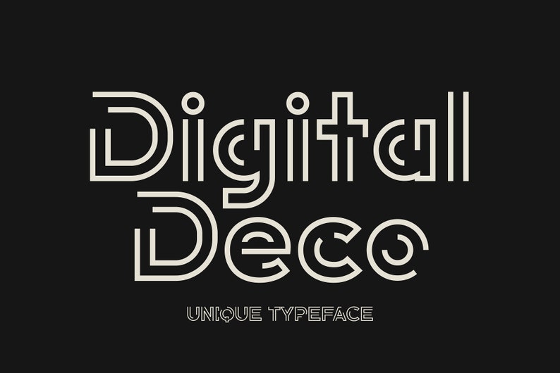 Digital Deco Font: 1920s Art Deco Meets Modern Minimalism - Perfect for ...