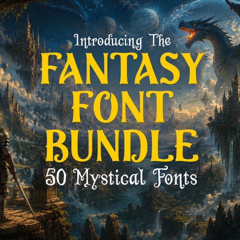 Fantasy Handwritten Fonts - Etsy