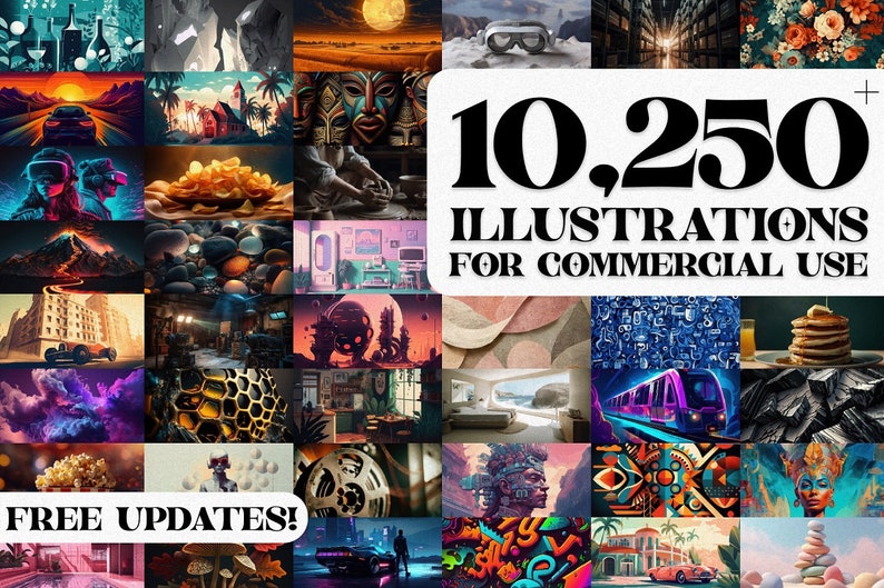 Commercial Use Illustration Bundle (10,250+ High-resolution Graphics ...
