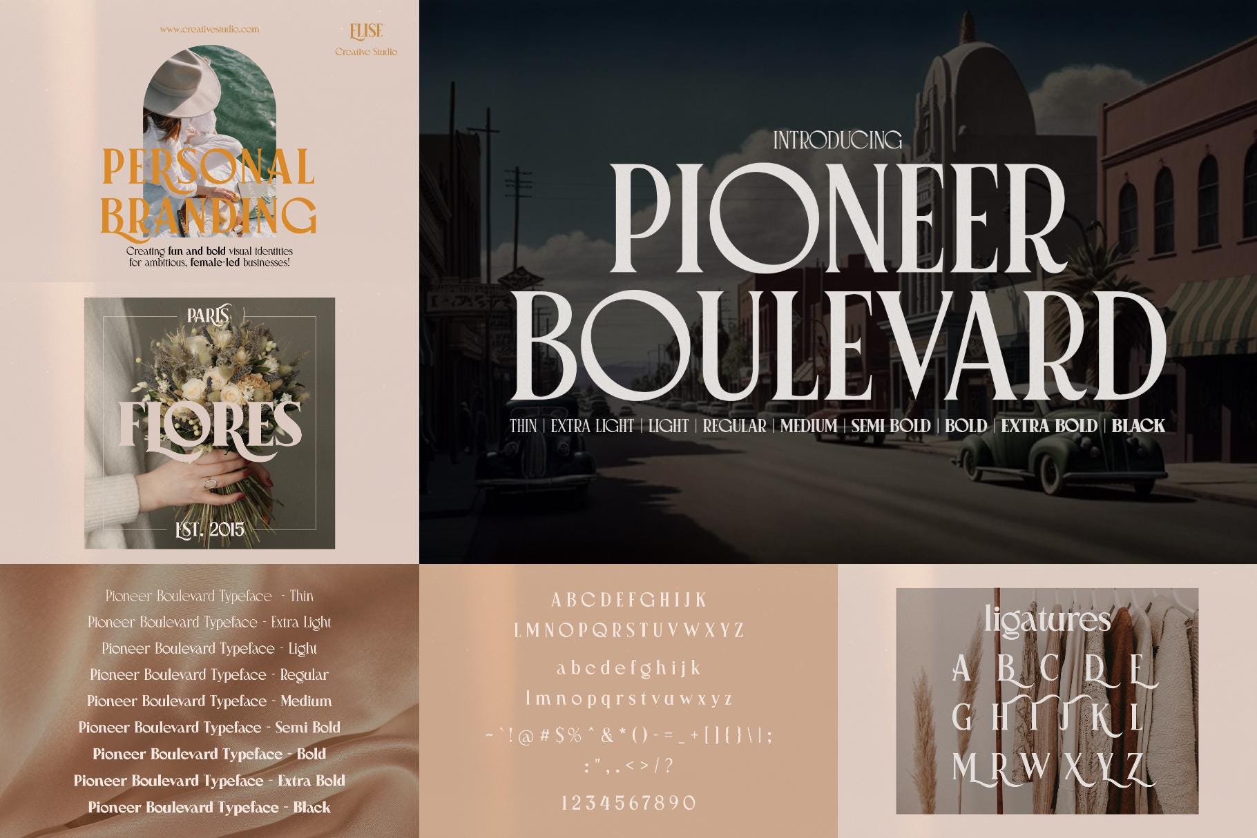 Art Deco Font Bundle - 21 Elegant 1920s & 1930s Fonts. Gatsby, Vintage ...