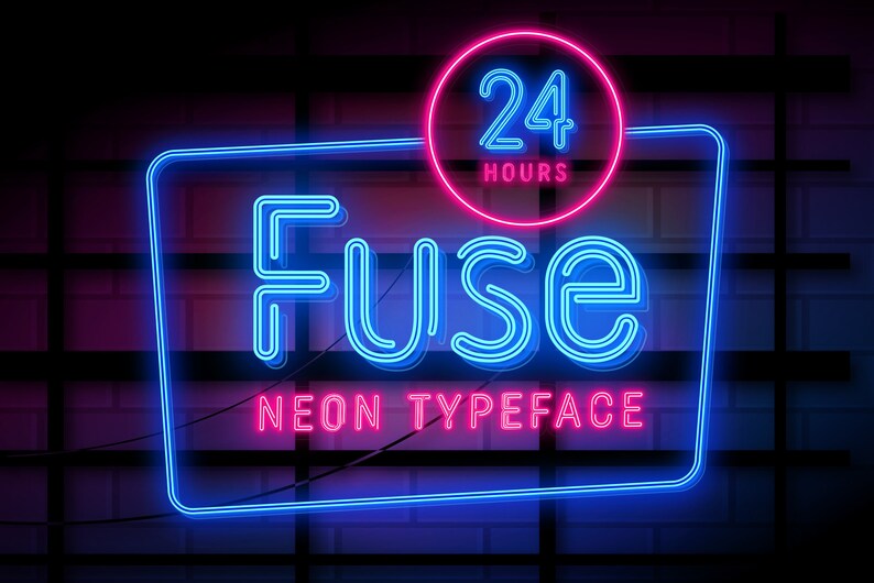 Fuse - Realistic Neon Font Inspired by Tokyo Nightlife | Glowing Font ...