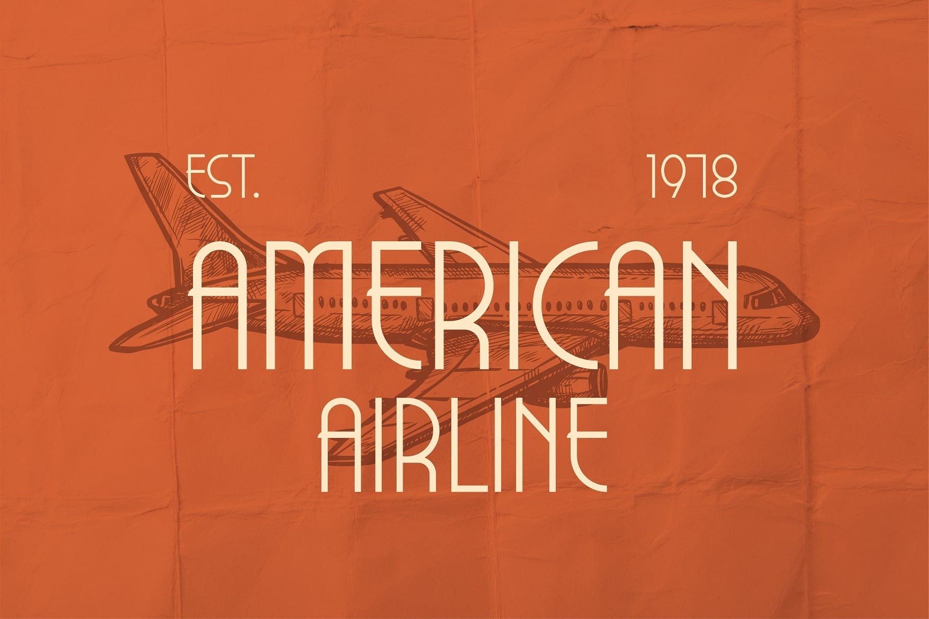 Aeroflow Vintage Aviation Font Flight Font, Aeroplane Font, Retro Font ...