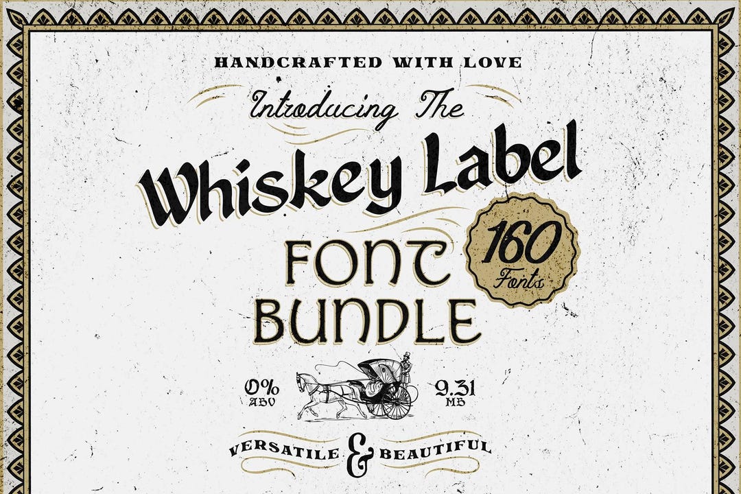 160 Fonts for Whiskey Labels – Bold, Vintage, and Western Typefaces for ...