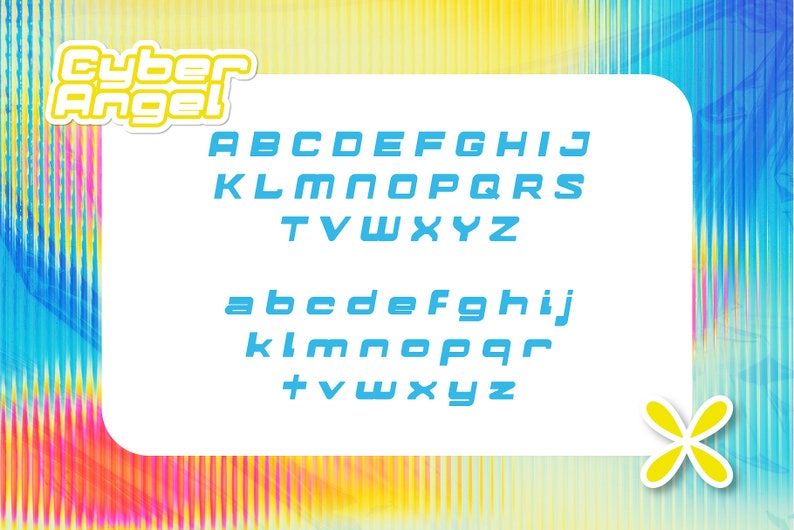 Cyber Angel Y2K Font Retro Font Technology Font Cyber Font Instagram ...